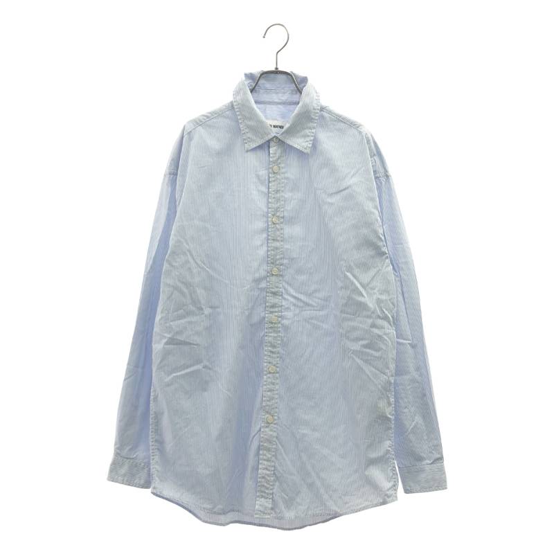 【美品】 HED MAYNER / ヘドメイナー | 2023SS | Buttoned Shirt / ストライプ オーバーシルエット シャツ | XS | ホワイト/ブルー | メンズ商品詳細情報ブランドHED MAYNER / ヘドメ...