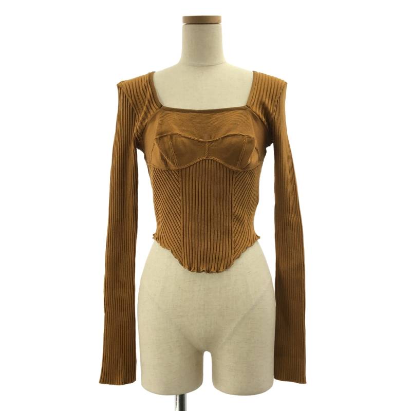 FETICO / フェティコ | Ribbed Bustier Top リブ トップス | 1 | ブラウン | レディース商品詳細情報ブランドFETICO / フェティコ商品名Ribbed Bustier Top リブ トップス品番FTC...