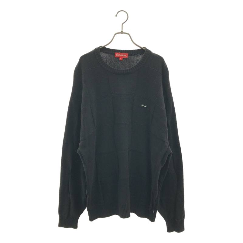 SUPREME / シュプリーム | 2021SS | Tonal Checkerboard Small Box Sweater スモールボックスロゴ ニット | XL | ブラック | メンズ商品詳細情報ブランドSUPREME / シュプ...