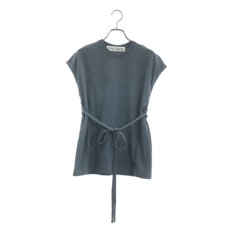INSCRIRE / アンスクリア | Belted No Sleeve Tee / ベルテッド ノースリーブ Tシャツ カットソー | 38 | チャコールグレー系 | レディース商品詳細情報ブランドINSCRIRE / アンスクリア商品...