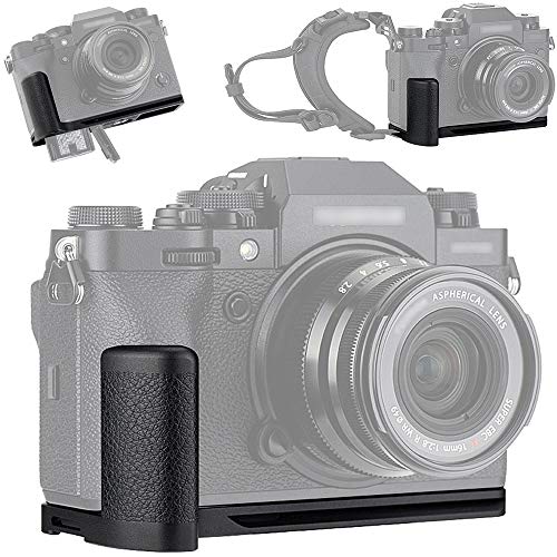 Fujifilm X-T4カメラ用のハンドグリップです。良質なアルミニウム合金製で、軽くて丈夫です。グリップ部にはファイバーレザーを採用しホールド感を高めます。装着する時に、バッテリーやメモリーカードを取り外しても大丈夫です。底の1/4"-...