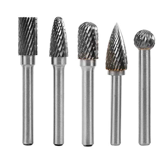 ★φ6mmシャンクの超硬バー5本セットです。 軸径(mm)：6mm 刃径(mm)：8mm 全長：57-64mm★素材:タングステン鋼 切れ味が良くスムーズな加工ができます。★カーバイドバリ非常に高速で回転することができる、を操作を可能にする...