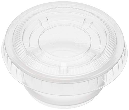 お弁当やテイクアウト用のマヨネーズ・ドレッシング容器に最適 1食分のドレッシング(約 15ml )が入るサイズサイズ:口径44×高21　本体 フタ各125個材質：(本体) ポリプロピレン，(フタ)PET樹脂食品衛生法適合商品 原産国:台湾　...