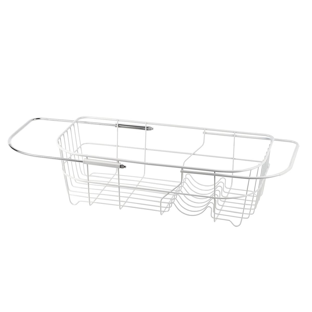 製品サイズ:(約)幅21×奥行45~55×高さ12.5cm材質:本体/鉄(エポキシ樹脂塗装)、保護チューブ/シリコーンゴム原産国:中国耐荷重:(約)5kgシンクに渡して、シンク内を利用して水切り お皿を立てて置けるので水切れ抜群! スライド...