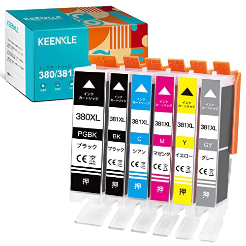 【セット内容】： キヤノン 対応 キャノン インク 380 381 BCI-381XL 380XL 互換インク インクカートリッジ 6色セット 増量装 BCI-381+380/6MP PGBK 顔料ブラック (1本) BK ブラック C シ...