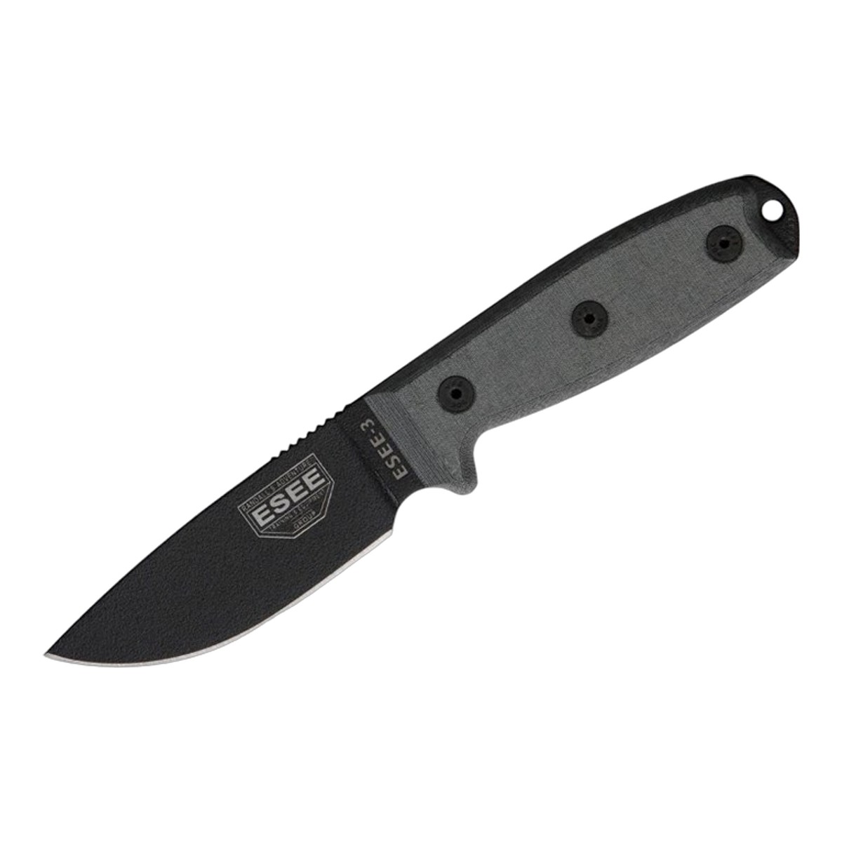 ■ESEE【ESEEナイブス】■ 「ESEE-3」 【1095カーボン】【マイカルタ】【ブラウンシース】ナイロン フィックスド ■新品■ ESEE 　無骨なコンパクトナイフ「ESEE-3」シリーズ ●ブラック1095ハイカーボン・ブレード ...