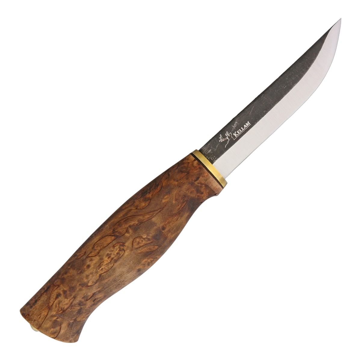 ■KELLAM KNIVES【ケラム ナイブス】■ プッコ ナイフ【小】 【カーボンスチール】【カーリーバーチ】フィンランドナイフ ■新品■ 北欧の伝統的スタイル　プッコナイフ ●カーボンスチールブレード ●カーリーバーチウッド・ハンドル ...