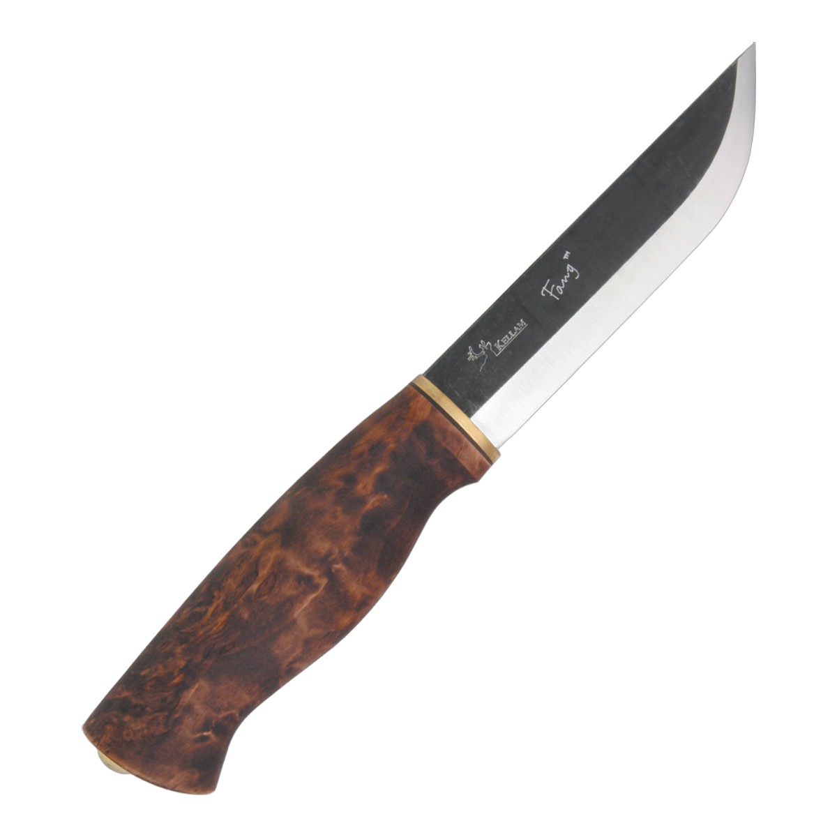 ■KELLAM KNIVES【ケラム ナイブス】■ ファング 【カーボンスチール】【カーリーバーチ】FANG 北欧ナイフ ■新品■ 北欧の伝統的スタイルのナイフです ●カーボンスチール・ブレード 　　切れるカーボンスチール鋼 　　ブレードに...