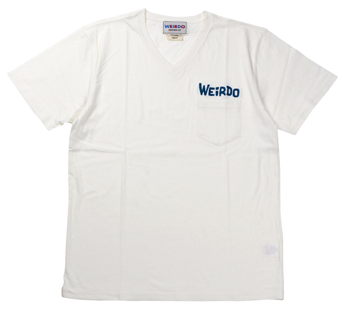 商品情報商品説明/素材WEIRDO -WEIRDO DAILY - S/S V-NECK T-SHIRTS- ・WHITE×BLUE・綿100%コットン100％U.S.A生地を使用したVネックTEE（GH-06）をボディに採用。チェーンステ...