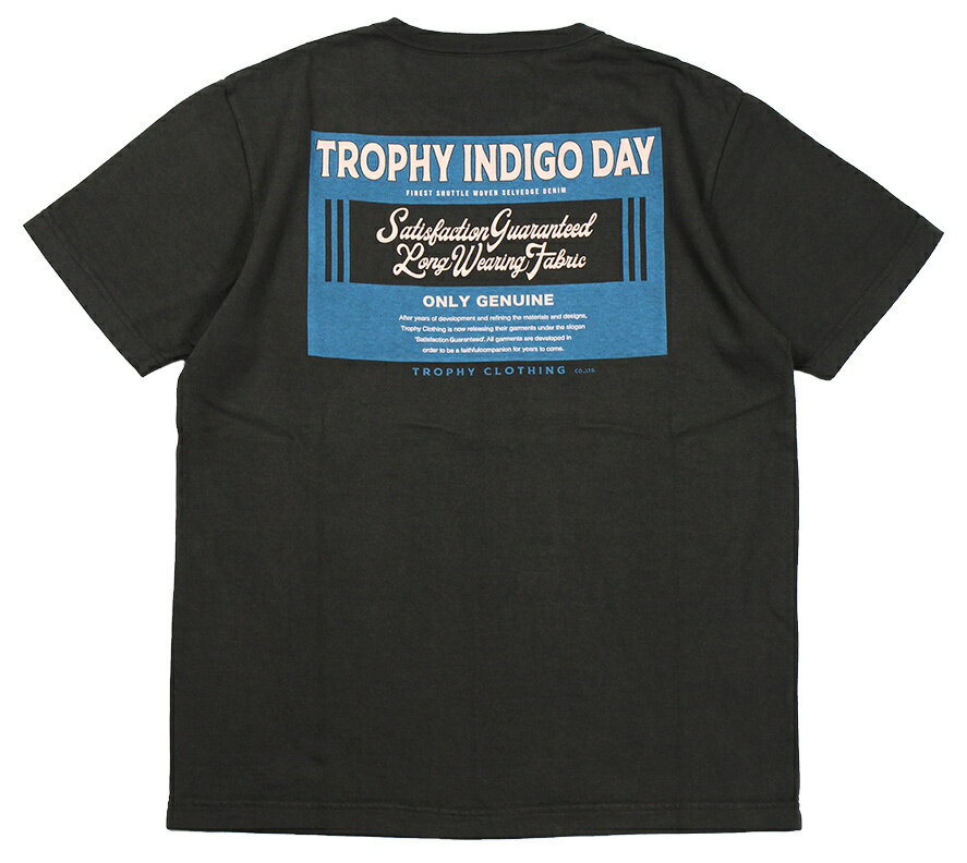 商品情報商品説明/素材TROPHY CLOTHING -INDIGO DAY OD S/S POCKET TEE- ・Gun Black古い力織機で織り上げたデニムはブランドのメインアイテム。インディゴデニムをアピールしたブランドPRロゴを...