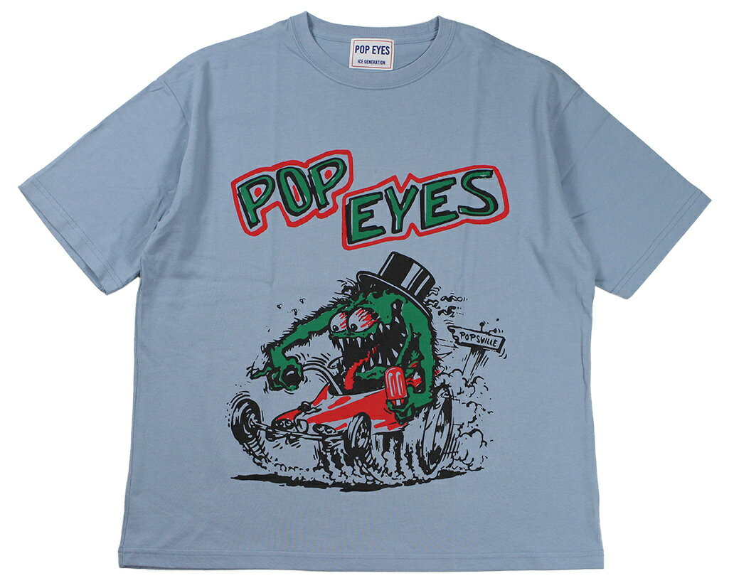 商品情報商品説明/素材POP EYES -POPSVILLE EASY TEE SHIRT SS- ・SAX・COTON100％ビッグシルエットなので身巾はありますが着丈の長さ調整し考えられた大人なサイジングになります。フロントプリントはク...