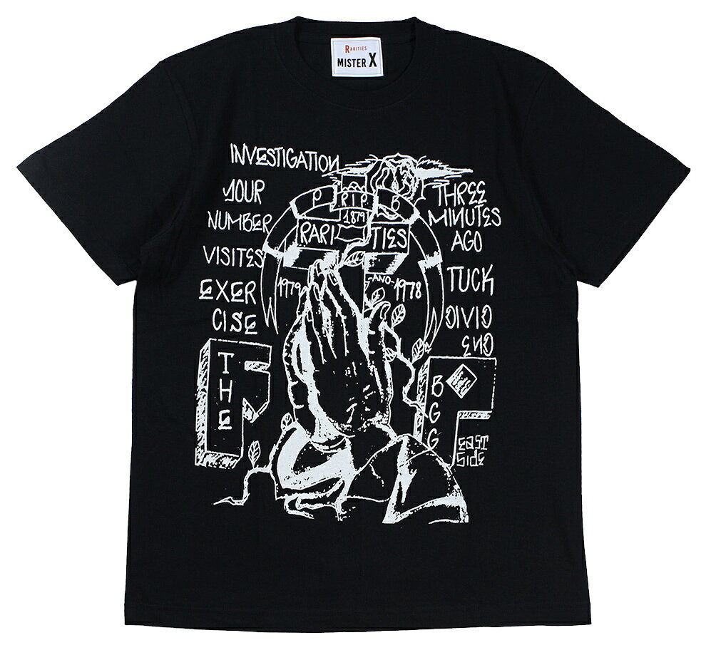 商品情報商品説明/素材MISTER X -MRX F.T.PB TEE SHIRT SS-・BLACK・COTTON100% フロントとバックのブランドロゴのグラフィックはクラシックラバーインクにてプリントが施されております。サイズ/寸法M...