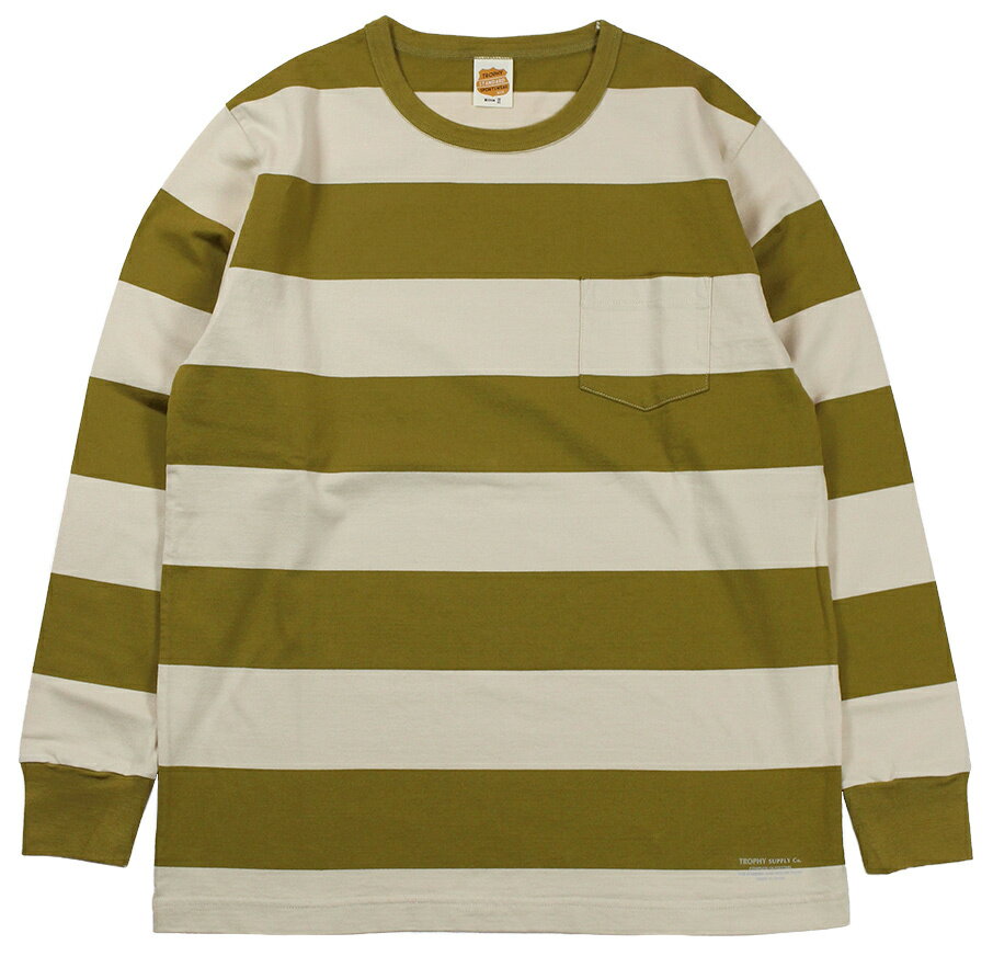 商品情報商品説明/素材TROPHY CLOTHING -WIDE BORDER L/S TEE- ・Yellow幅広の3インチ設定した2配色ワイドボーダー L/S Tee。ミディアムオンスのコットンコーマ天竺は柔らかく非常に肌触りの良い生地...