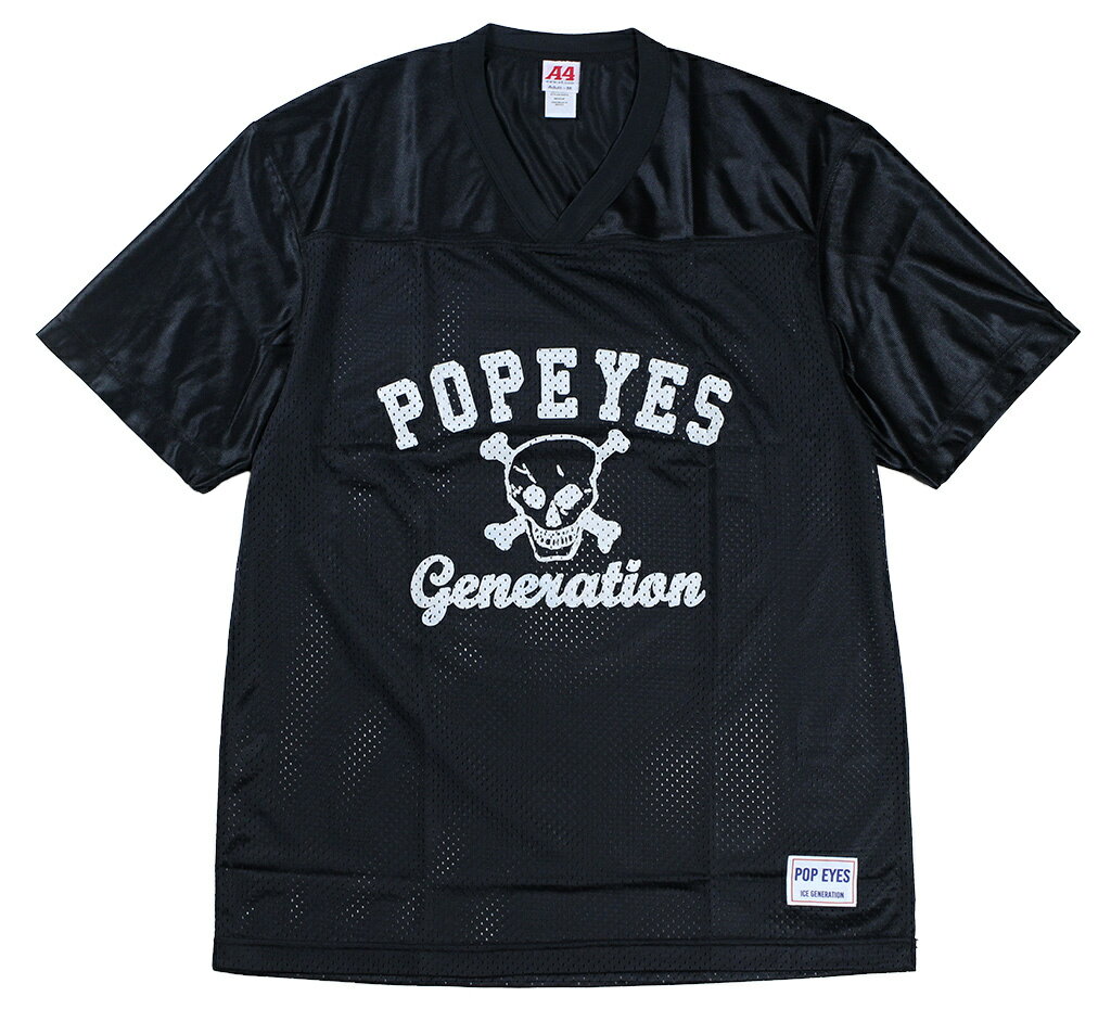 商品情報商品説明/素材POP EYES -GENERATIONS GAME SHIRT SS-・BLACK・ポリエステル100％・ヴィンテージラバープリントこちらのフットボールジャージはジャージ類の衣類を得意とするアメリカのメーカーA4社に...