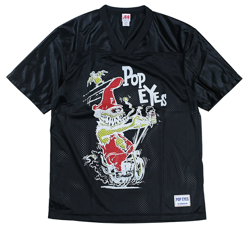 商品情報商品説明/素材POP EYES -PPE BROTHERS GAME SHIRT SS- ・BLACK・ポリエステル100％・ヴィンテージラバープリントこちらのフットボールジャージはジャージ類の衣類を得意とするアメリカのメーカーA4...