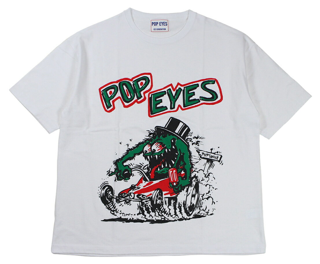 商品情報商品説明/素材POP EYES -POPSVILLE EASY TEE SHIRT SS- ・WHITE・COTON100％ビッグシルエットなので身巾はありますが着丈の長さ調整し考えられた大人なサイジングになります。フロントプリント...