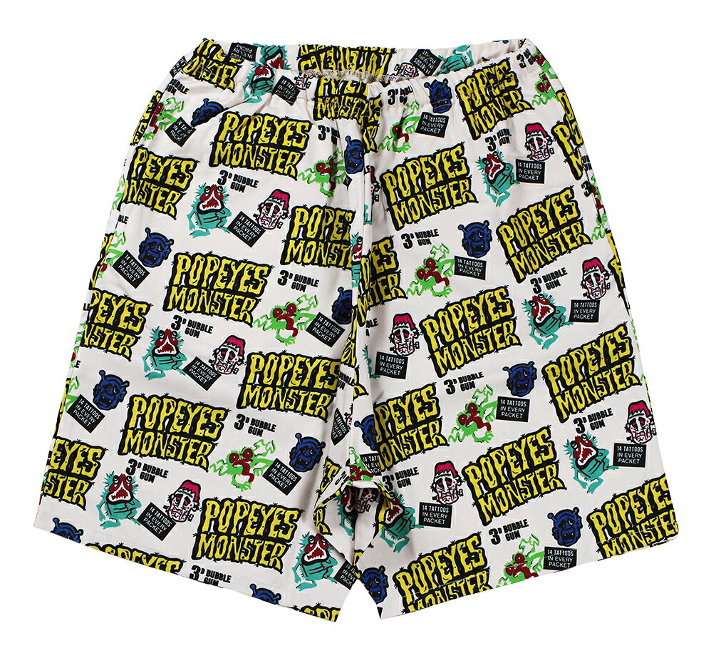 商品情報商品説明/素材POP EYES -POPEYES MONSTER SHORTS-・IVY・POLYESTER100%4つのキャラクターのモンスターが散りばめられた総柄ショートパンツ。履き心地が良くドレープ感が雰囲気を醸し出しています...