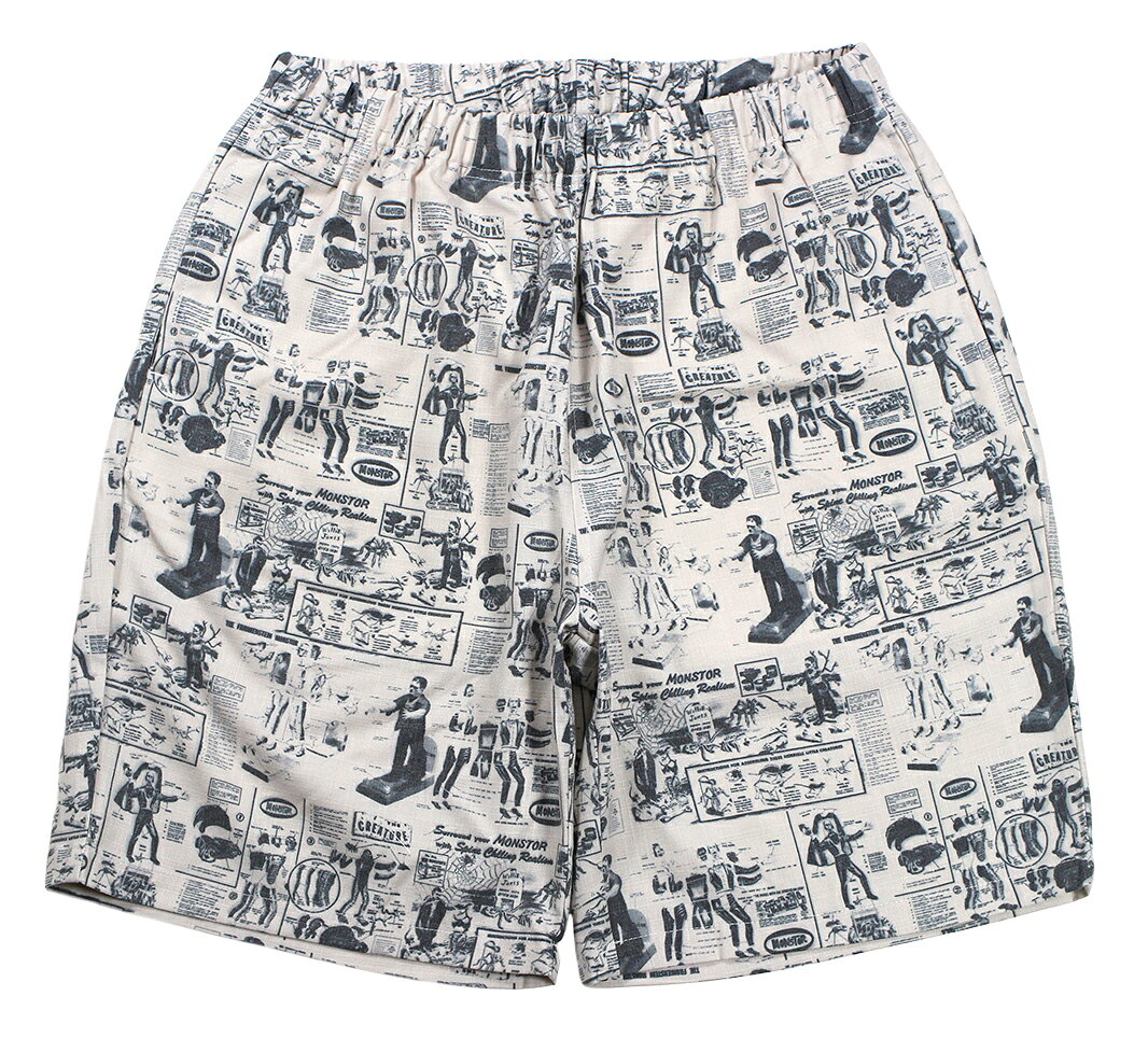 商品情報商品説明/素材MONSTOR TIMES -MONSTOR INSTRUCTIONS Shorts-・IVORY・POLYESTER73%/RAYON27%スケールモデルの説明書には図解としての美しさ、余白と線が語るあのわくわくをオ...