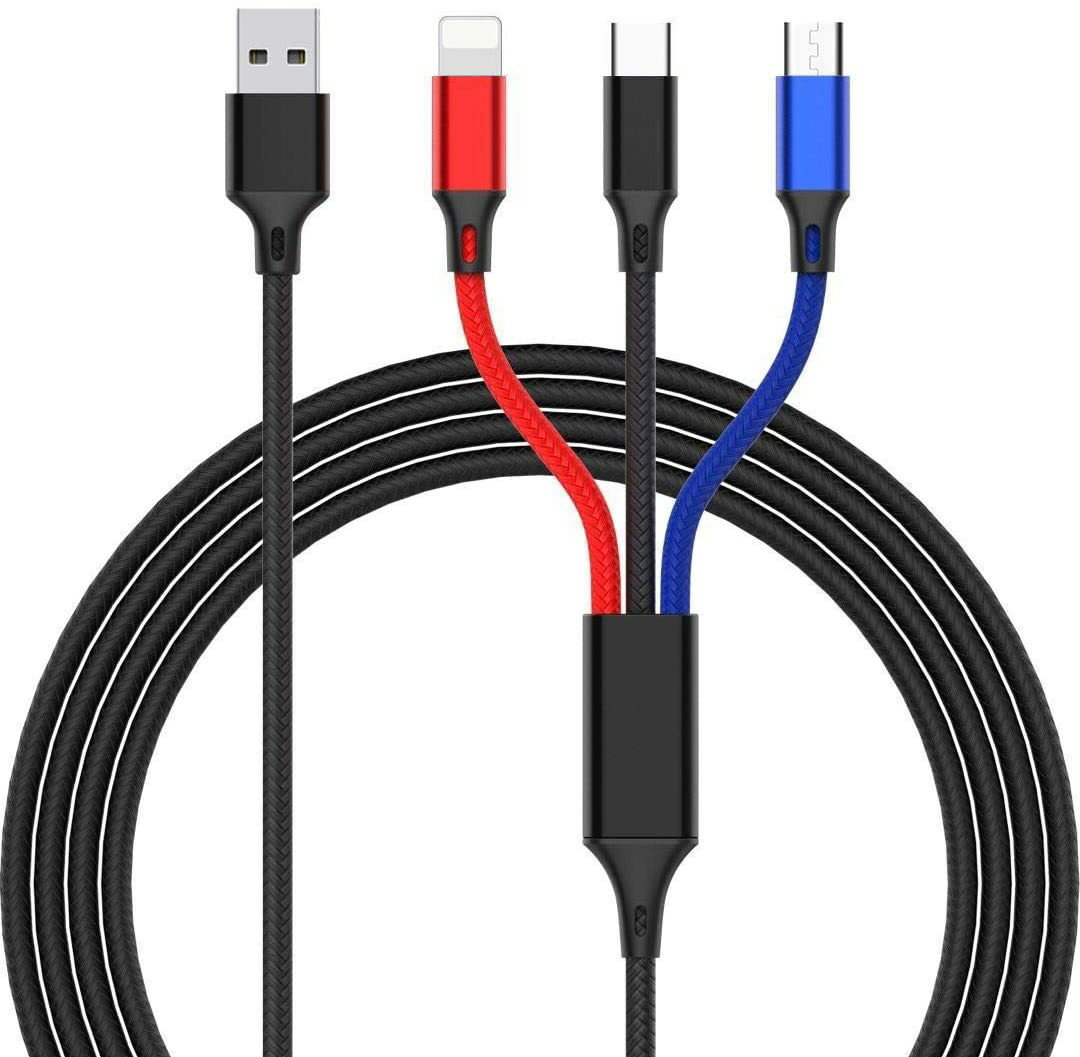 3in1 充電ケーブル type-c 充電ケーブル USB Type C Micro USB ケーブル iPhone android type-c 同時給電可 iPhone17/16/15/14/13/12/12pro/11/11pro/X...