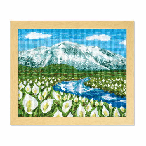 商品特徴キット内容25番ししゅう糸（綿100%） No.3000布 （ジャバクロス中目）白 クロス針 カラー図案付説明書 ※額は別売りです 出来上がりサイズ額外径：約35.1cm×41.8cm 額内径：約29.7cm×36.4cm 難易度上...