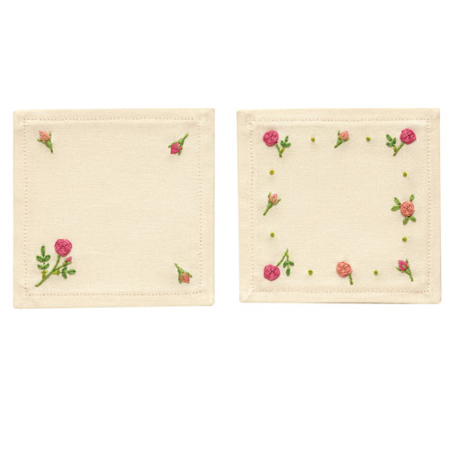 商品特徴 セット内容25番ししゅう糸(綿100％)、NO.6500布(ベージュ)＜エミークロス＞(綿100％)、フランスししゅう針、説明書 完成サイズ約縦11cm×横11cm 難易度初級者向け【フランス刺繍キット】オリムパス　フランス刺しゅ...