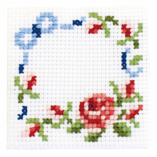 商品特徴キット内容25番刺繍糸（綿100％）、No.3000布＜ジャバクロス中目＞（綿100％）、クロス針、カラー図案付説明書、クロス・ステッチの基本 完成サイズ約縦10cm×横10cm 生地色オフホワイト 難易度初級者向け【クロスステッチ...