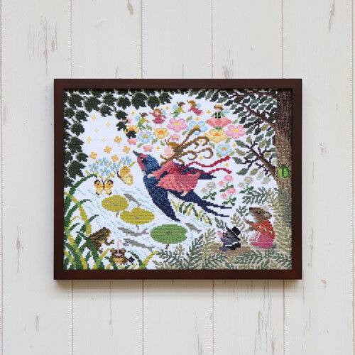 商品特徴キット内容25番刺しゅう糸、刺しゅう布（No.3800アイーダ）、クロス針、カラー図案付説明書 用意するもの 額（画像はW-59を使用）、 縫い糸、縫い針、はさみ、テープ 出来上がりサイズ額外径　約25.9cm×横32cm、額内径　...