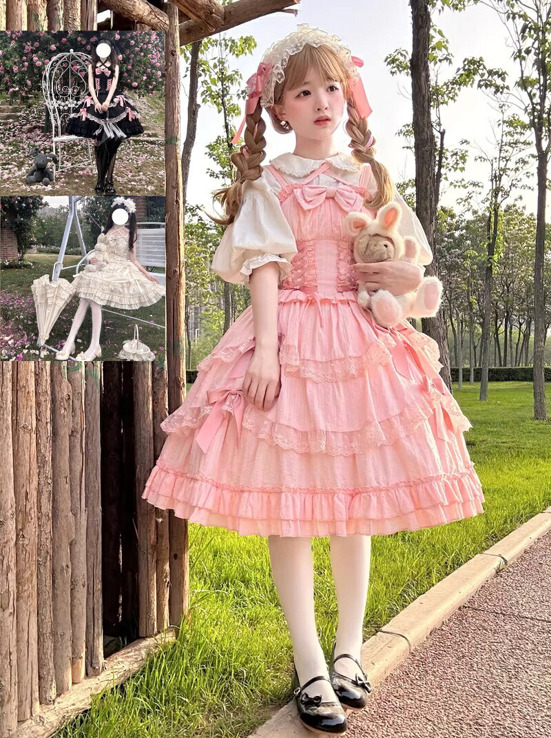 商品詳細 ロリータワンピース 可愛い ジャンパースカート コスチューム 女の子モード全開な甘いロリータ服♪ パーティー、イベント、学園祭などいろんなシチュエーションに合う〜 商品内容 ジャンパースカート単品 サイズ S 着丈90 バスト76...