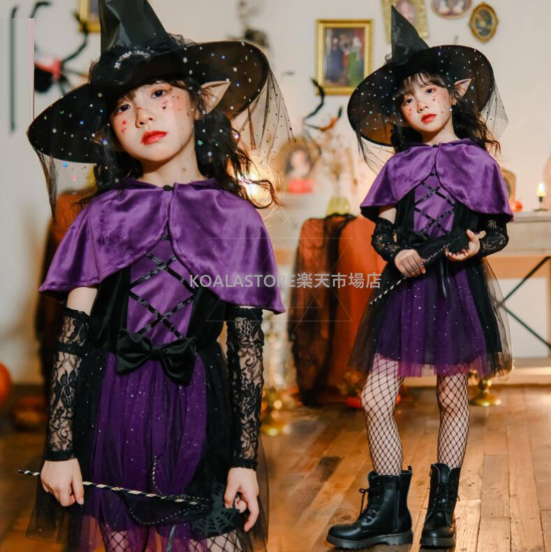 商品詳細 子供コスチューム 魔女コスチューム キッズジャンパースカート 商品内容 セット01　ジャンパースカート+マント　2680円 セット02　ジャンパースカート+マント+カチューシャ　2980円 セット03　ジャンパースカート+マント+...