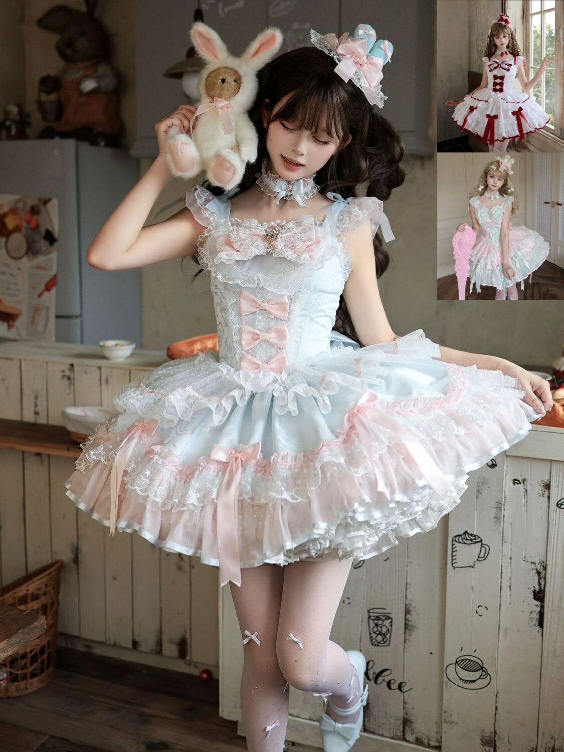 　　 商品説明 　 ●サイズ S　着丈78cm　バスト80cm-100cm M　着丈80cm　バスト84cm-102cm L　着丈82cm　バスト88cm-104cm *素人採寸、若干誤差が生じる場合がございます。 ●商品情報 ★ロリータ服...