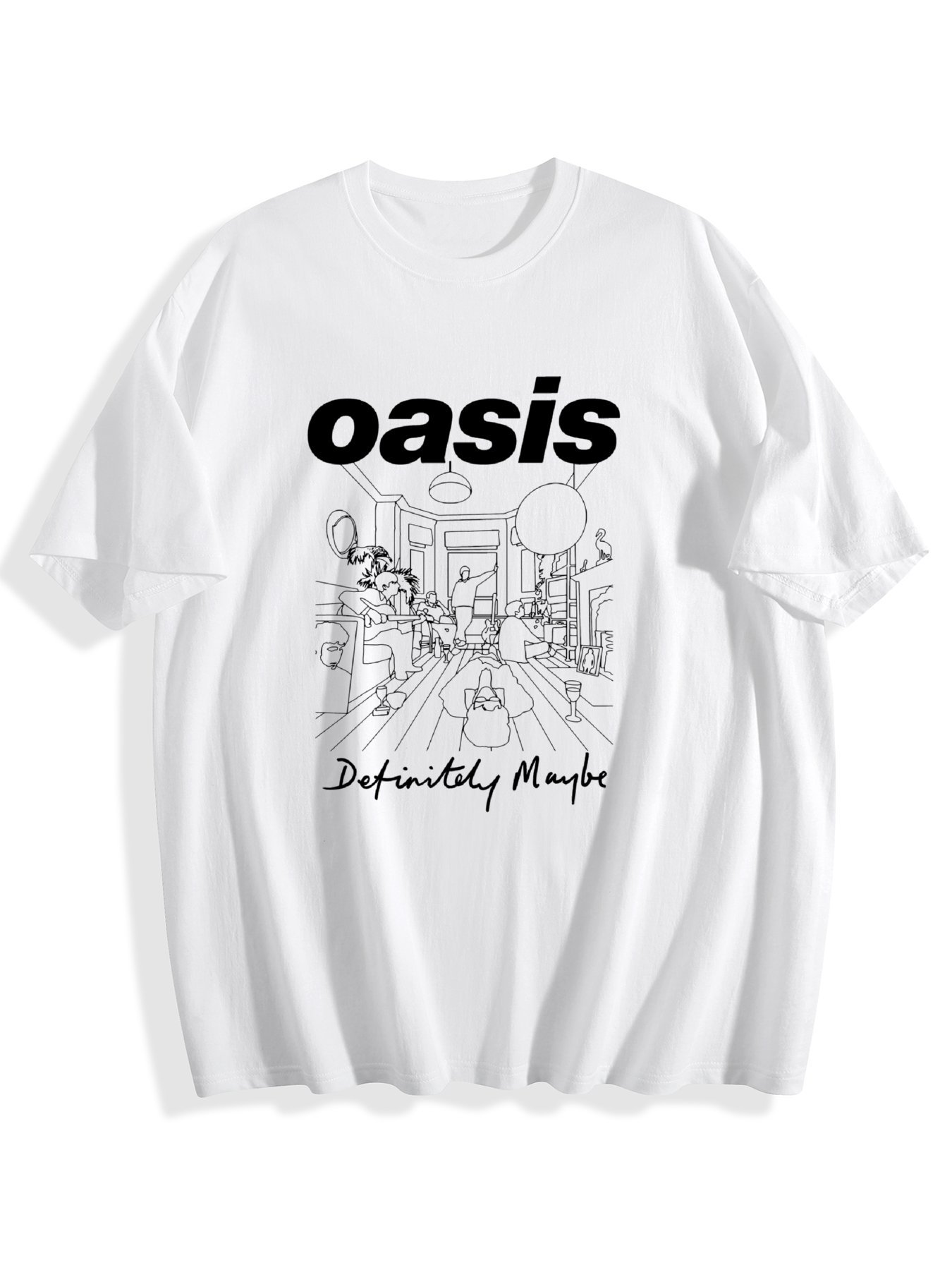 Oasis Definitely Maybe アルバムアート 長袖Tシャツ メンズ 送料無料！ Oasisのデビューアルバム『Definitely Maybe』のアイコニックなアートワークをプリントした、ファン必携の長袖Tシャツです。 ■商...