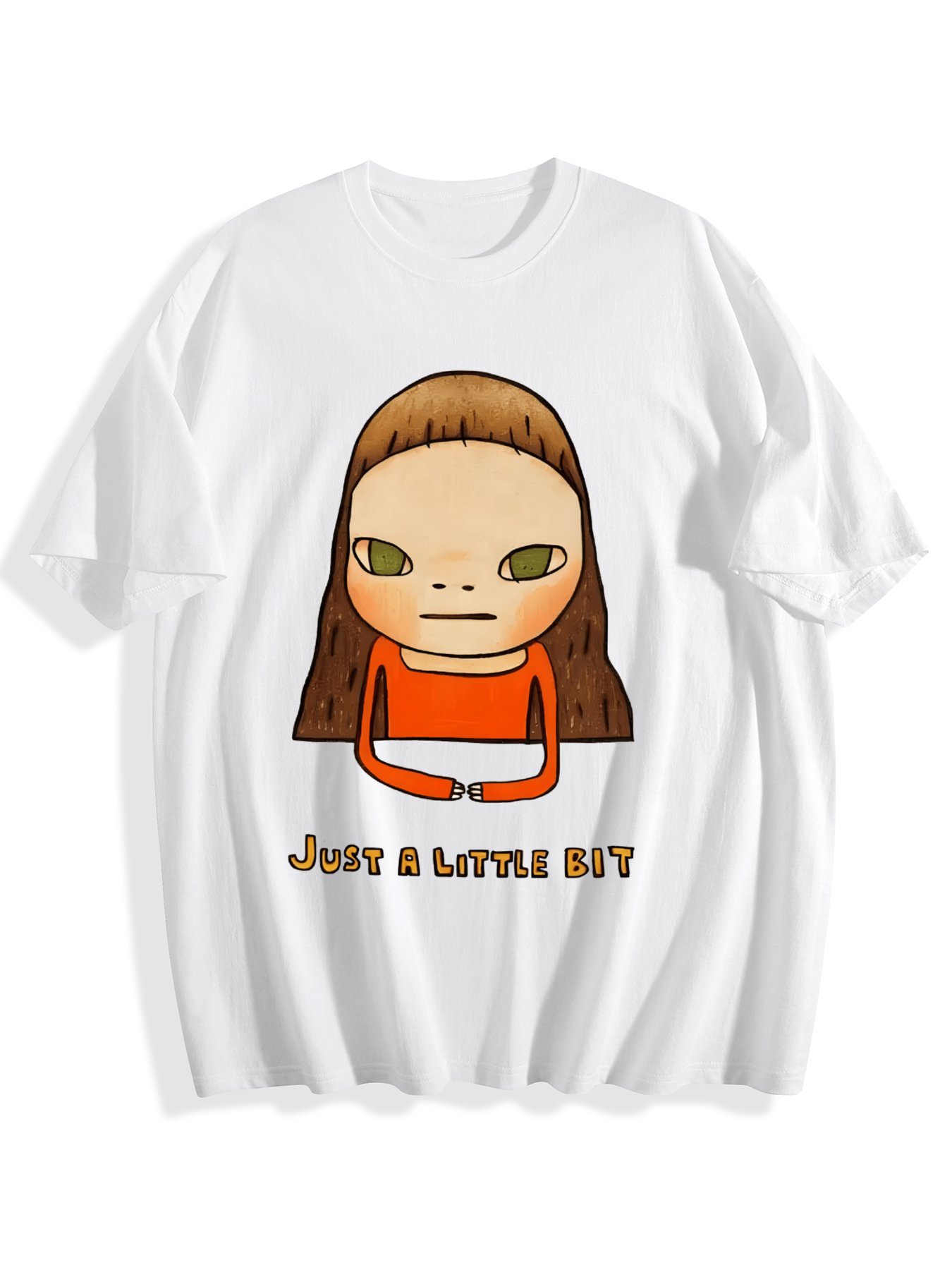 ▼商品概要 アートとファッションを融合させた奈良美智コレクションTシャツです。代表作の少女キャラクターと「Just A Little Bit」ロゴをヴィンテージ風に再現し、アートを日常に気軽に取り入れられる一枚です。 ▼デザイン特徴 ・奈良...