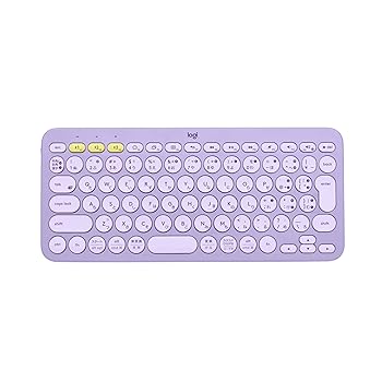 【中古】ロジクール ワイヤレスキーボード 無線 薄型 小型 K380LV ラベンダー Bluetooth ワイヤレス キーボード Windows Mac iPad iOS Android Chrome Surface K380 国内正規品【...