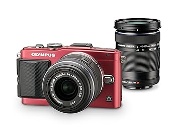 【中古】(非常に良い)OLYMPUS ミラーレス一眼 PEN Lite E-PL6 ダブルズームキット レッド E-PL6 DZKIT RED【メーカー名】オリンパス【メーカー型番】E-PL6 ダブルズームキット(RED)【ブランド名】OM...