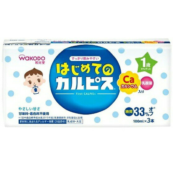 ■製品特徴カルピスブランドと和光堂ブランドのコラボ商品。1歳からそのまま飲めるカルピスジュレです。■内容量70g■原材料砂糖類（砂糖（国内製造）、果糖ぶどう糖液糖）、殺菌乳酸菌飲料粉末、脱脂粉乳、ガラクトオリゴ糖液糖、寒天、殺菌乳酸菌粉末／...