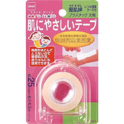 【商品説明】 ・ 肌にやさしいポリエチレンフィルムのテープです。 ・ 透湿性がよく、ムレやかぶれを防ぎます。 ・ 縦にも横にも手で簡単に切れます。 ・ 透明なので、貼った後も目立ちません。 ・ 清潔さを保つケース付きです。 ・ 皮膚刺激の少...