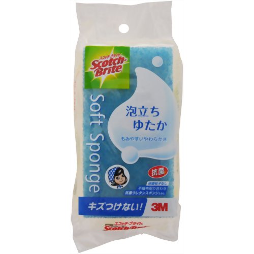 商品説明「3M キッチンスポンジ スコッチブライト 抗菌 泡立ちゆたかスポンジ ブルー WS-77KB」は、泡立てやすい、やわらかなにぎり心地のコシのあるスポンジです。ちょっとスリム&ロングで使いやすく、コゲつき汚れもしっかり落とします。無...