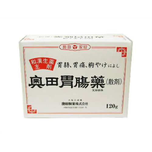 ■商品特徴「奥田胃腸薬(散剤)」は、和漢生薬を主剤とした胃腸薬で、胃のもたれ、胃の痛み、胸やけなどの不快な症状にすぐれた効きめをあらわします。ダイオウ、オウバクをはじめ、12種類の生薬を配合しています。サジで服用量を計って飲む散剤タイプ。医...