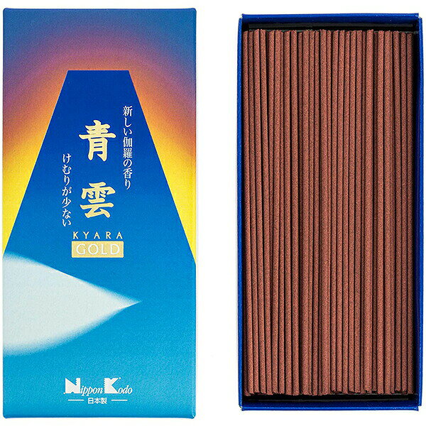 ■内容量：約95g■商品詳細：・落ち着きのある爽やかな香りの「青雲」。・けむりの少ないお線香の代名詞、ソフトで上品なフローラルの香り「青雲バイオレット」。毎日香と並ぶ2大ブランドの一つです。・伽羅の香りを現代風にアレンジして創り上げた”やす...