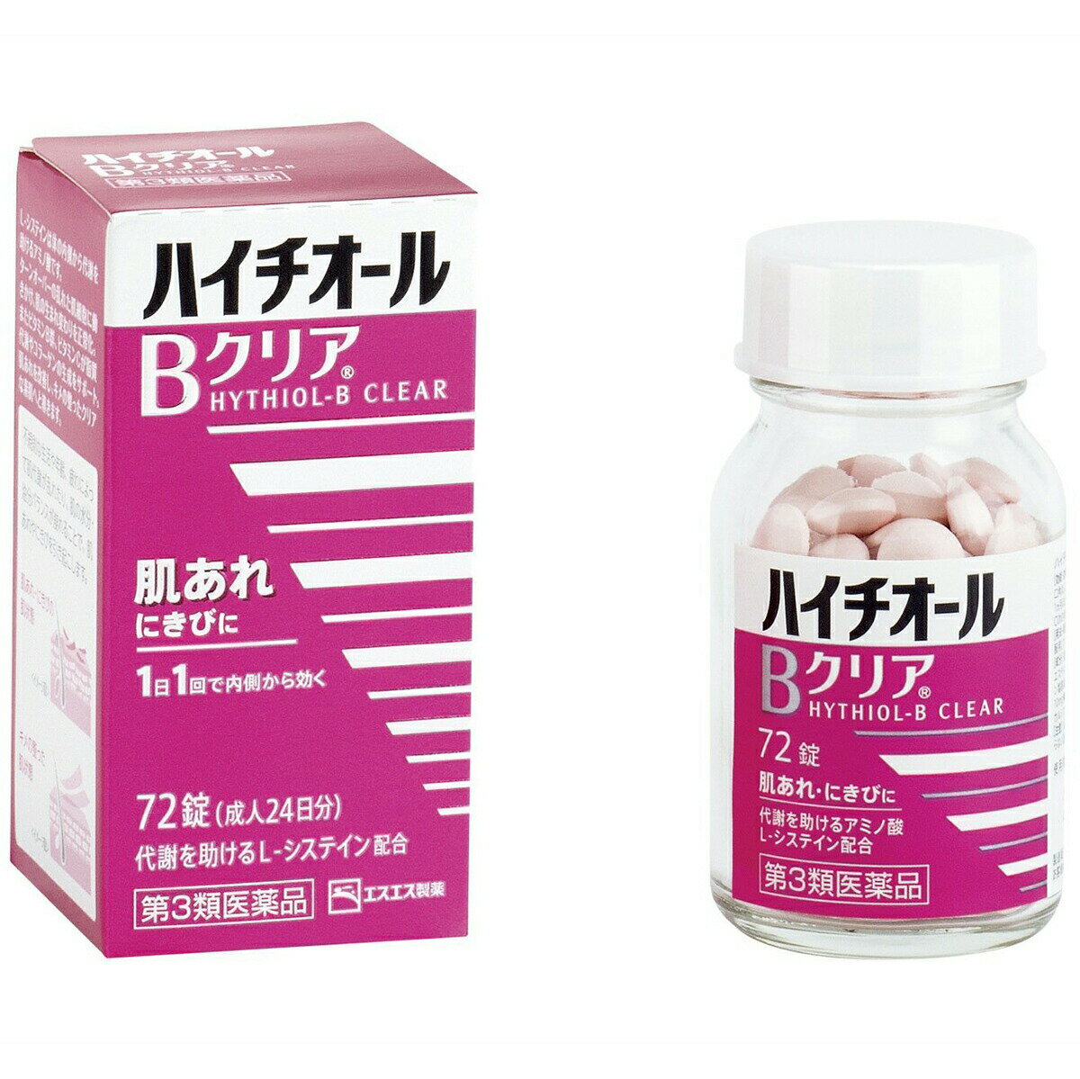 ■製品特徴◆ビタミンB2主薬製剤ハイチオールBクリアは、肌代謝を助けるアミノ酸"L-システイン"とビタミンB群、ビタミンCを配合。体の内側から肌細胞に働きかけ、肌全体の調子を良くし、肌あれなどに効果を発揮する医薬品です。●体の内側から、肌あ...
