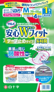 『サルバ　安心Wフィット　M　1枚入り』JANコード：4987603355897●2つの吸収体（Wフィット構造）が、すき間を埋めてモレをしっかりブロック！サルバ 安心Wフィットは、テープ止めタイプ紙おむつです。T字型立体ギャザーが足回りに面...