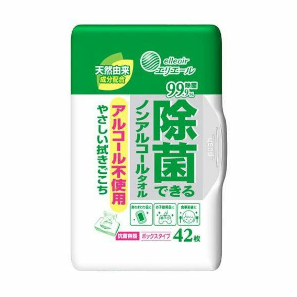 ■製品特徴拭くだけで簡単に除菌！ノンアルコールで菌を99.9％除去！除菌はしたいけれどアルコールが苦手な方にもおすすめ天然由来成分（グレープフルーツ種子抽出エキス）配合おもちゃの除菌やお子さまのお食事前後の汚れのふき取りにもベタベタしない！...