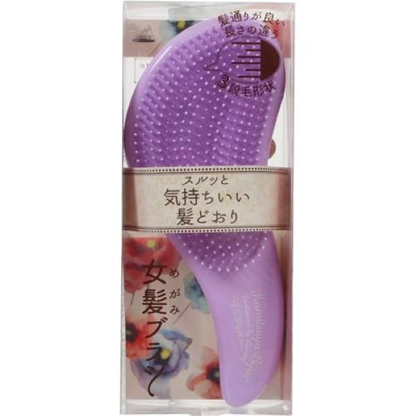 ■製品特徴頭の形にフィットするカーブ形状のブラシ。均等に力が加わるので気持ちよく頭皮全体を簡単にブラッシング。長さの違う3段階毛が髪どおりよく、なめらかなブラッシング。■内容量1本■原材料本体：熱可塑性エラストマー・ABS樹脂■使用方法お風...