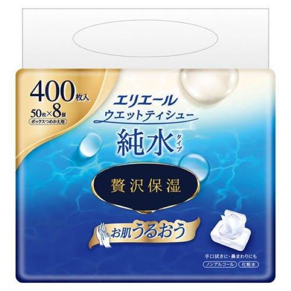 ■製品特徴●エリエール贅沢保湿ティシューをベースとした保湿成分をシートに配合しました。●肌にうるおいを与えます。●パッチテスト実施済みです。(※)●ノンアルコール・無香料・パラベンフリーです。●肌触りの良いナチュラルプレーン不織布を採用しま...