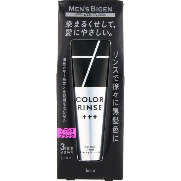 ■製品特徴染まるくせして、髪にやさしい！メンズビゲンカラーリンス＋＋＋（トリプルプラス）誕生！濃色カラー処方を採用！1回使用でメンズビゲンカラーリンス3回分の染まり設計！毛髪補修成分配合。髪に優しく染められます。・毎日のシャンプーのついでに...