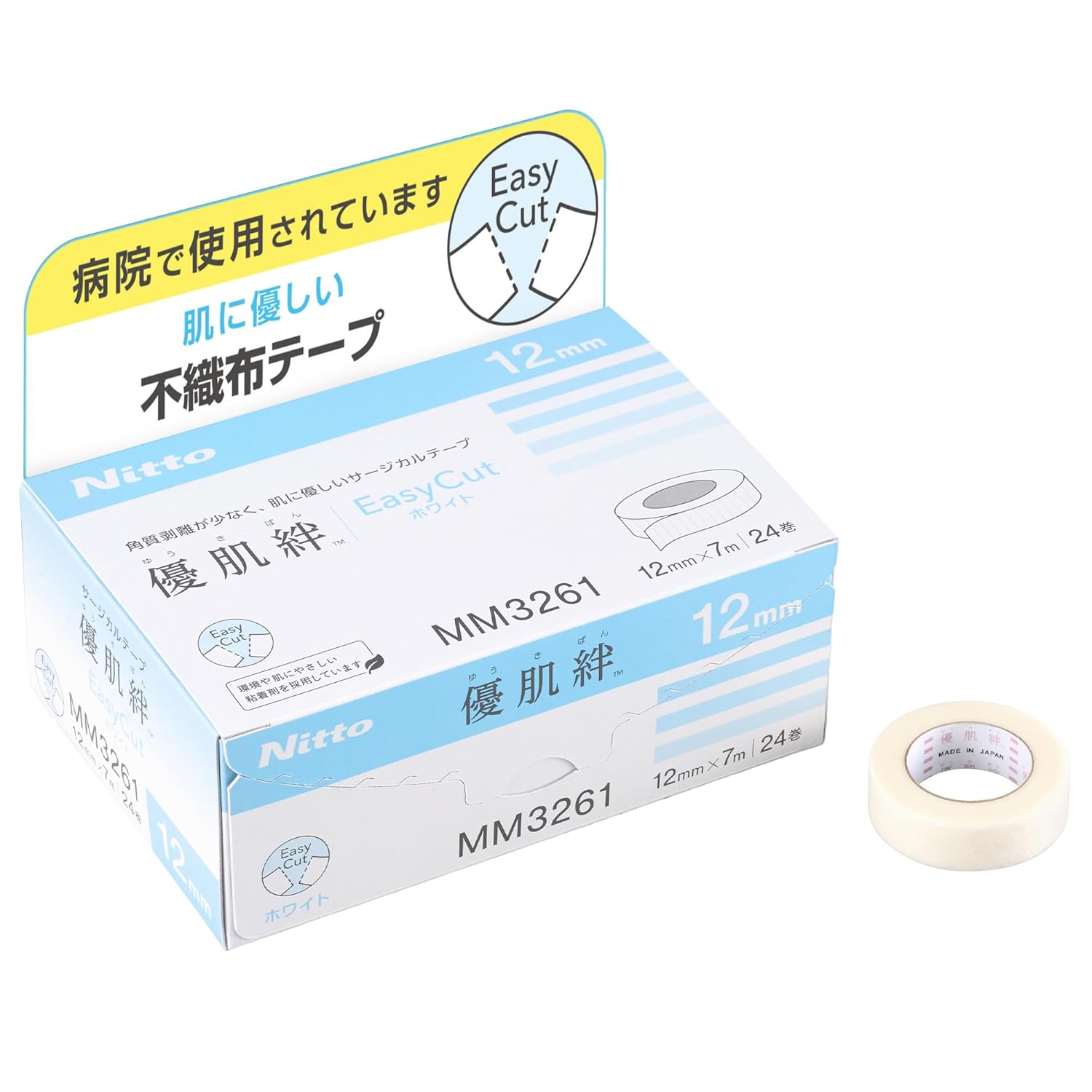 ■製品特徴 ●ミシン目加工により、作業性が向上 3mmピッチのミシン目加工により、きれいに切ることができます。 ハサミを使う必要がなく、作業時の手間を省きます。 ●角質保護システム 剥離時の刺激を軽減して角質層を守る、優肌ゲル粘着剤 優肌ゲ...
