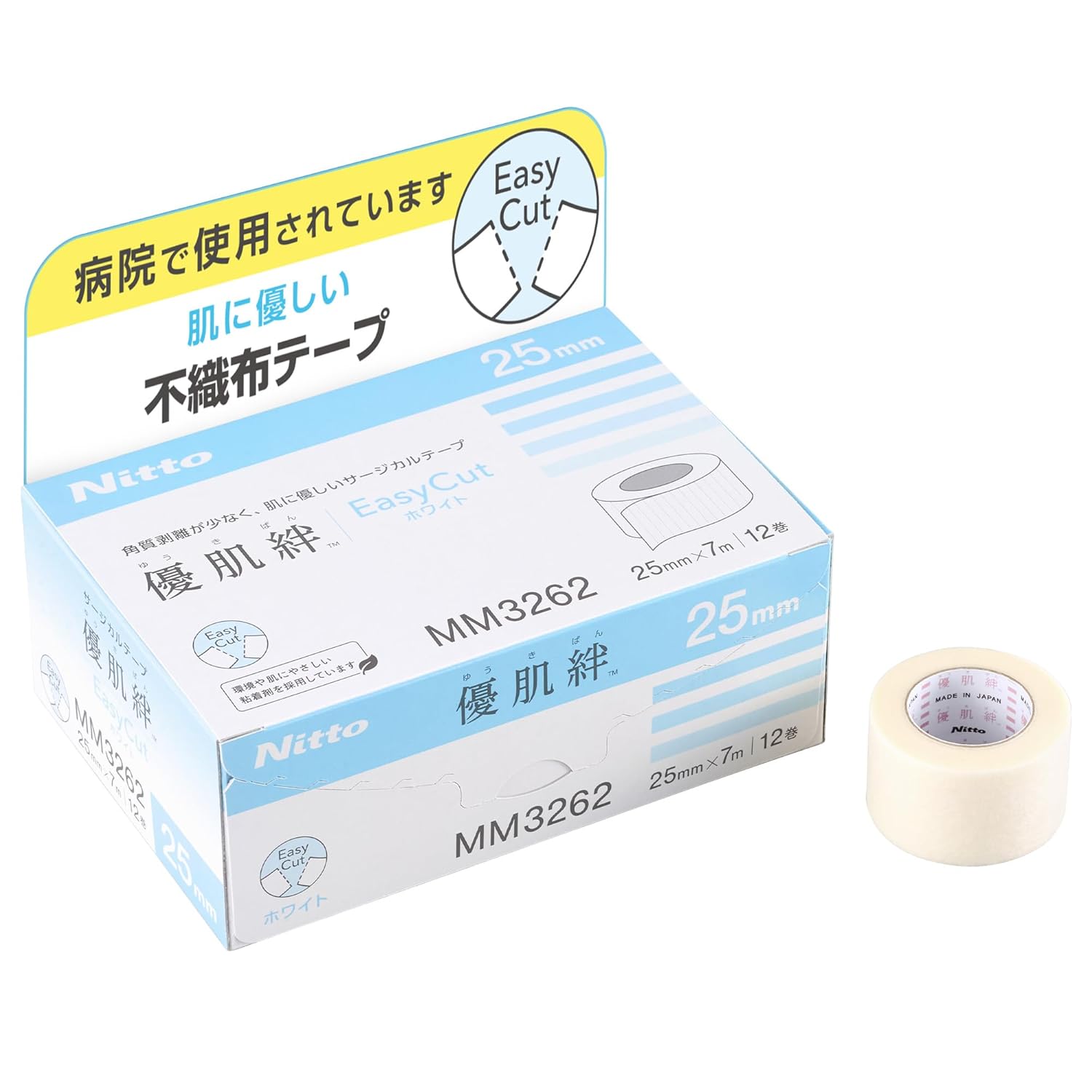 ■製品特徴 ●ミシン目加工により、作業性が向上 3mmピッチのミシン目加工により、きれいに切ることができます。 ハサミを使う必要がなく、作業時の手間を省きます。 ●角質保護システム 剥離時の刺激を軽減して角質層を守る、優肌ゲル粘着剤 優肌ゲ...