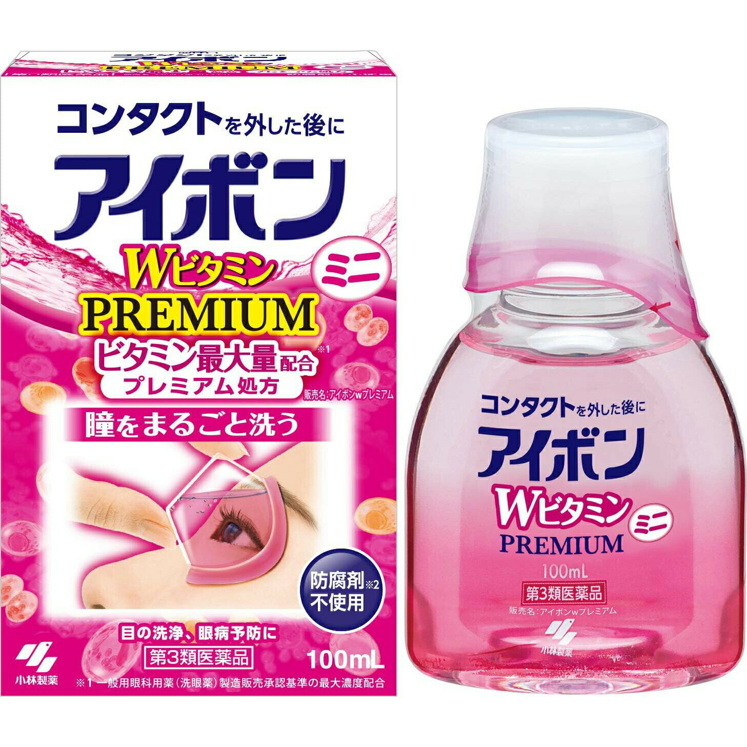 ■製品特徴 ピンクのビタミン配合洗眼液でほこりや汚れによる目の異物感、かゆみなどの不快な原因を洗い流し、すっきりとさせます。 ※防腐剤とはベンザルコニウム塩化物、パラベンなどのことを指します。 ■内容量 100ml ■剤形 液剤（洗眼薬） ...