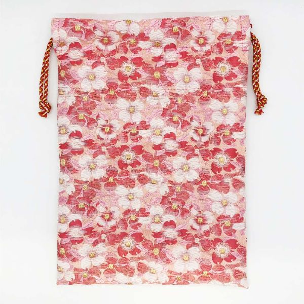 御朱印帳袋に大判タイプが新登場！ちょっと大きめ2〜3冊用♪ ※蛇腹式御朱印帳用の巾着袋です当社の大判御朱印帳が2〜3冊入ります。 人気の京都西陣金襴の生地を使用した御朱印帳専用袋となります。生地は御朱印帳に採用している高級国産金襴を使用し、...