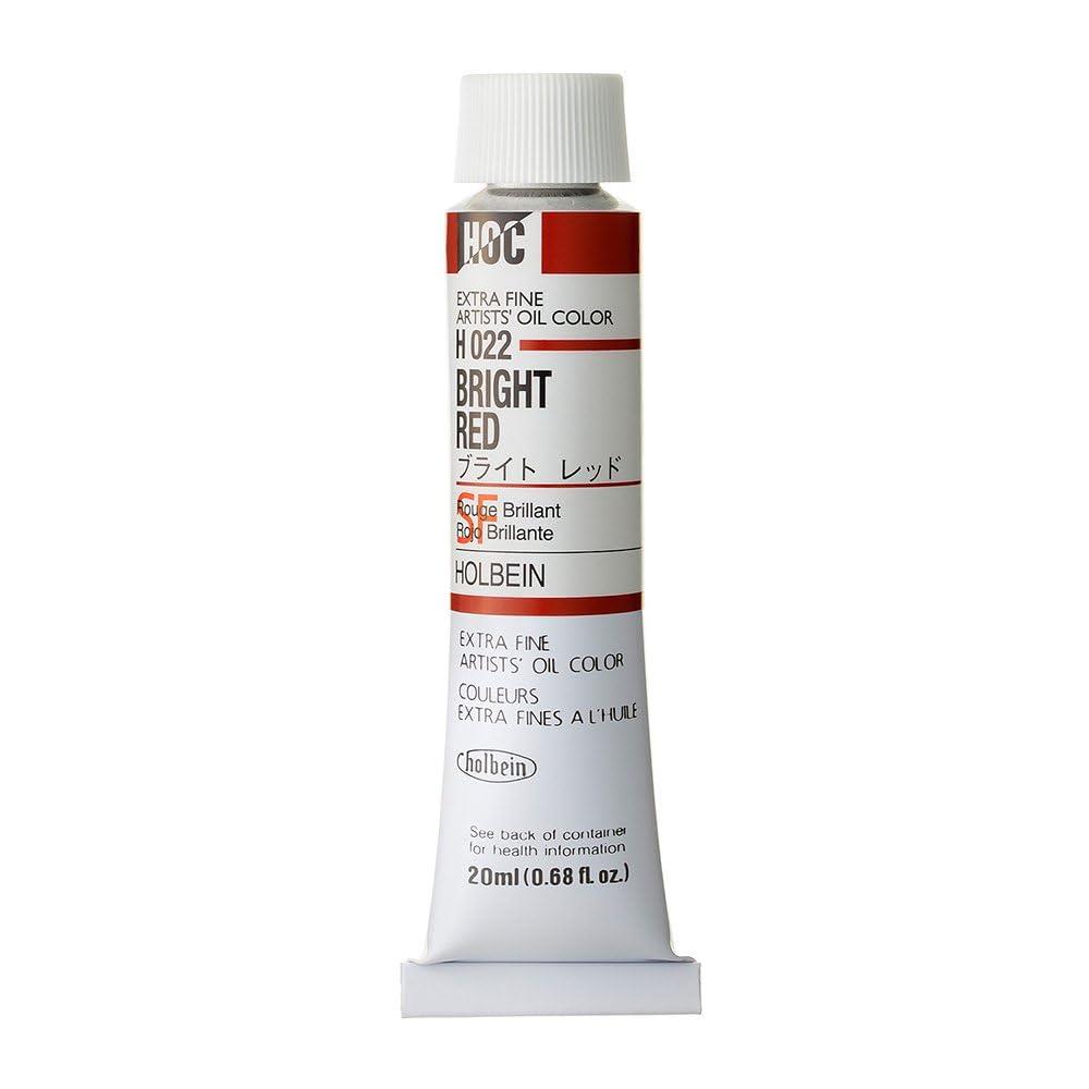 サイズ：20ml◆商品名：ホルベイン 油絵具 H022 20ml ブライトレッド 00022本体サイズ :92×30×18(mm)主な製造国 :日本油絵具は、乾性油自身が固まるため、画面の痩せがなく、色や艶の変化も少ない絵具です。深い色調と...